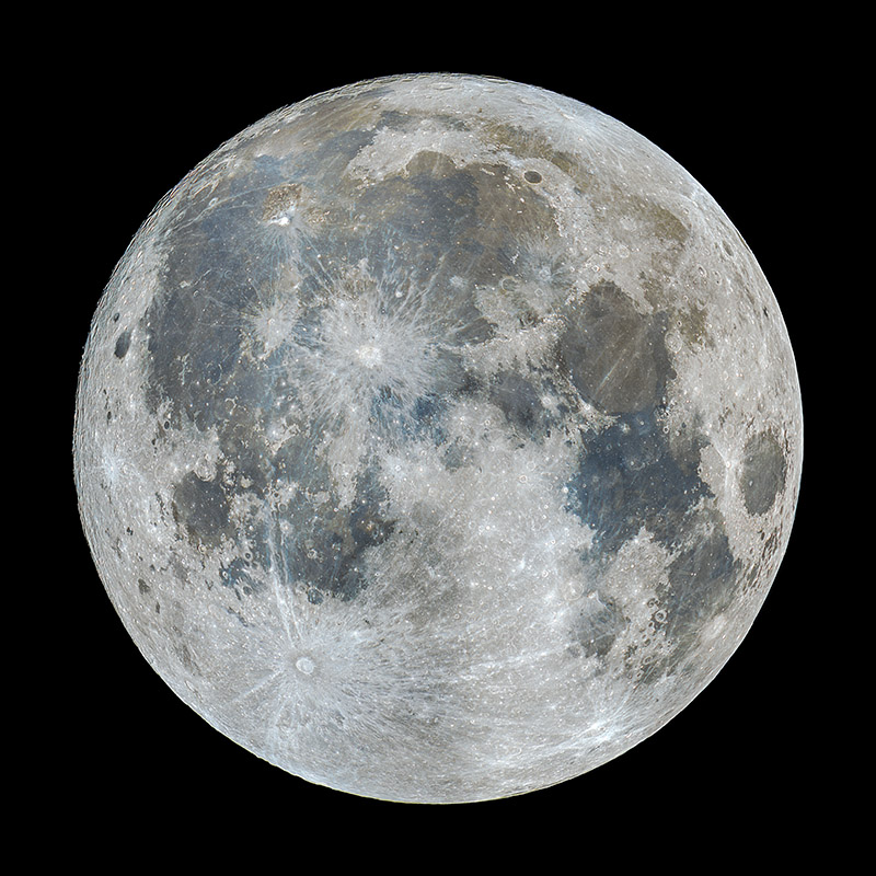 Full Moon huge mosaic in colors with ASI224MC and Barlow x2 ...